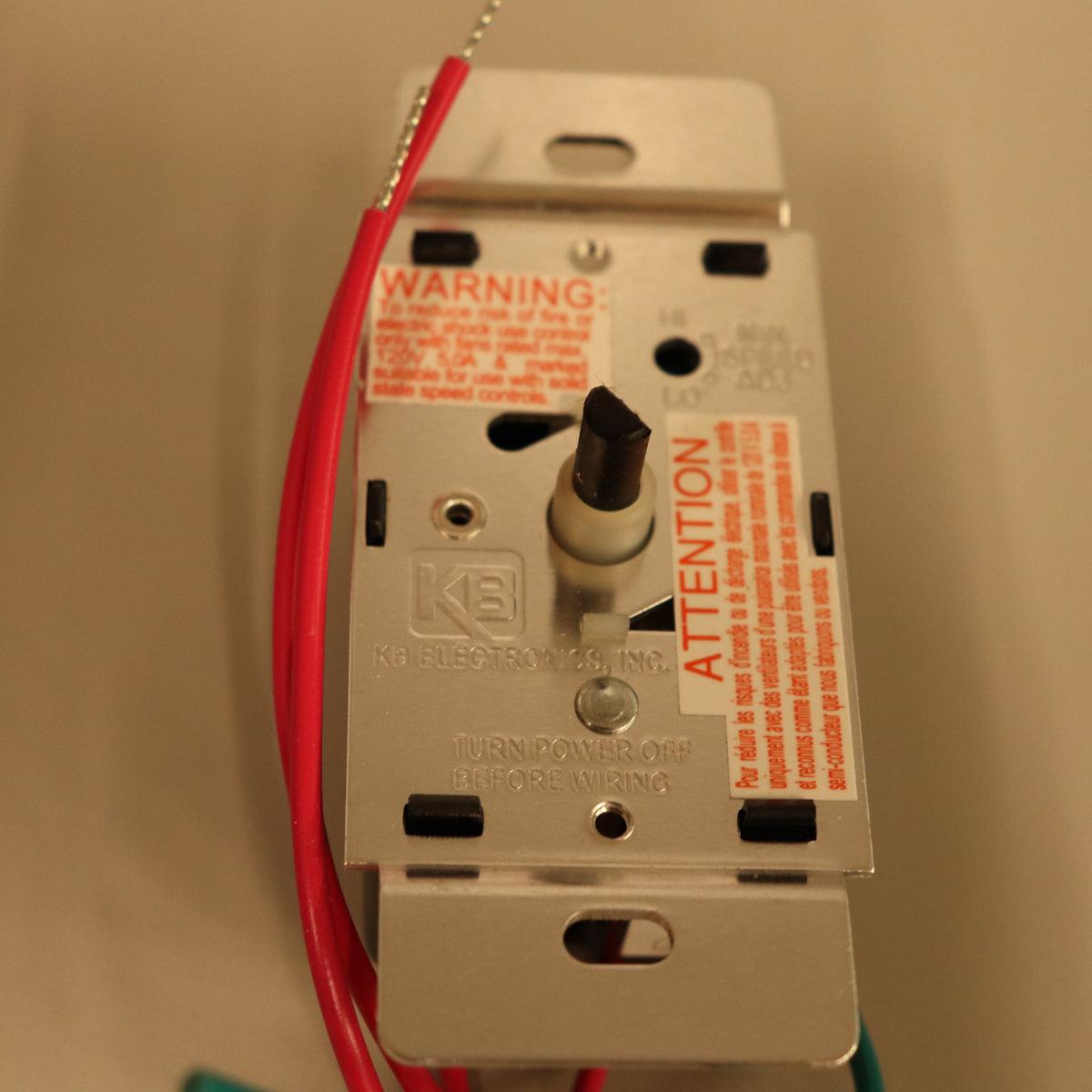 10 KB Electronics Solid State Fan Motor Speed Control 5A FLA 30A LRA K