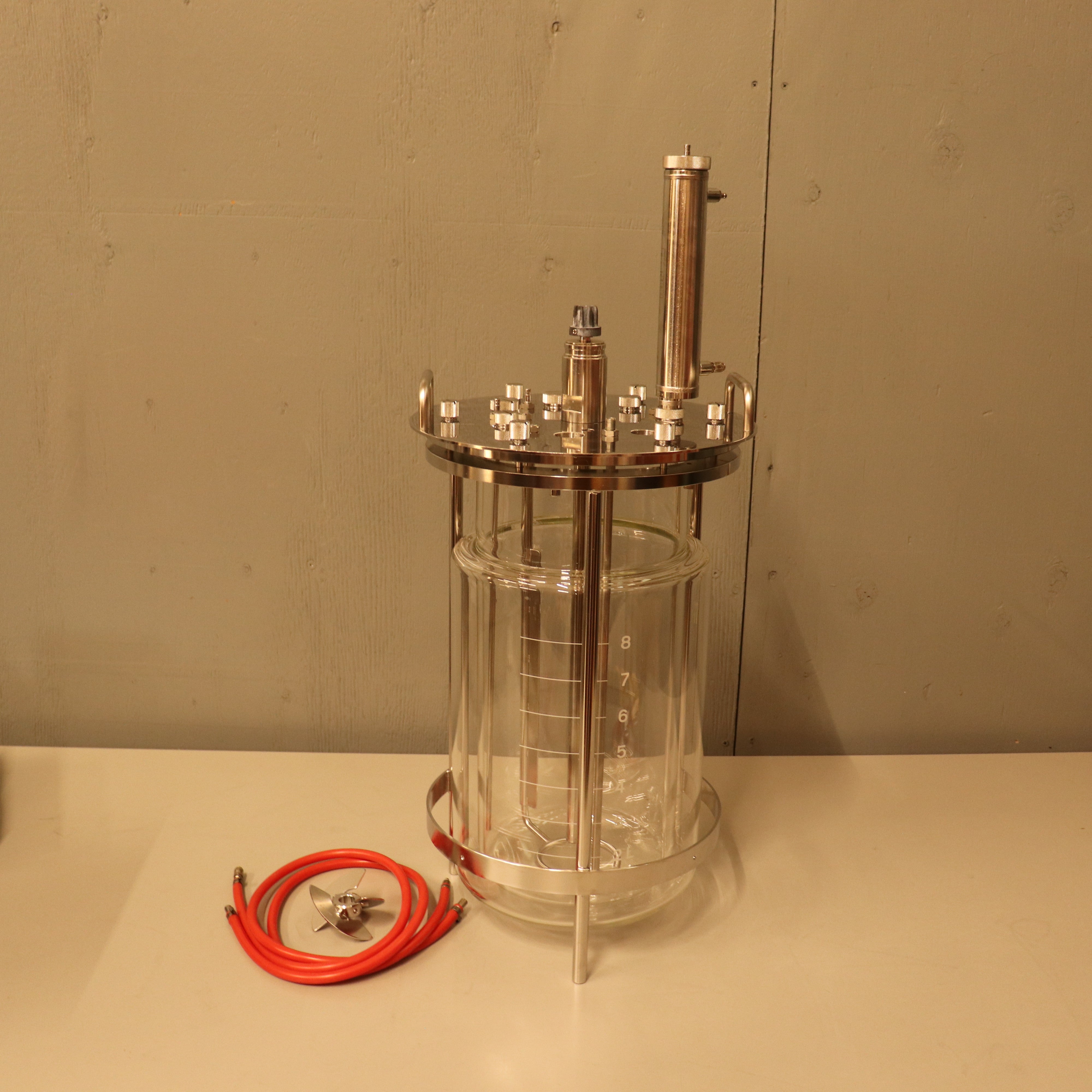 Sartorius Stedim 10L Jacketed Double Wall Glass Bioreactor Fermenter V