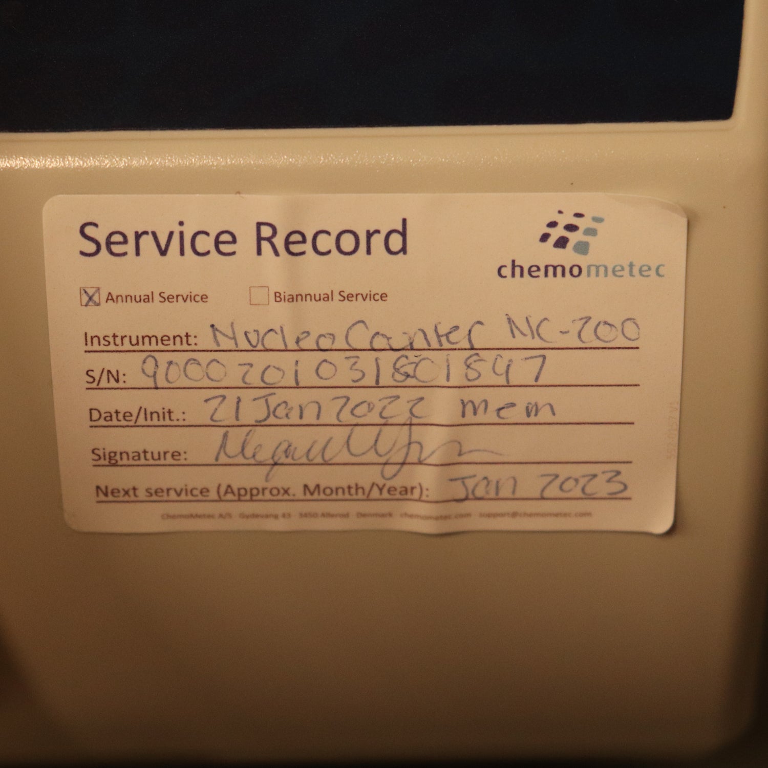 Chemometec NucleoCounter NC-200 Automated Cell Counter 900-0201