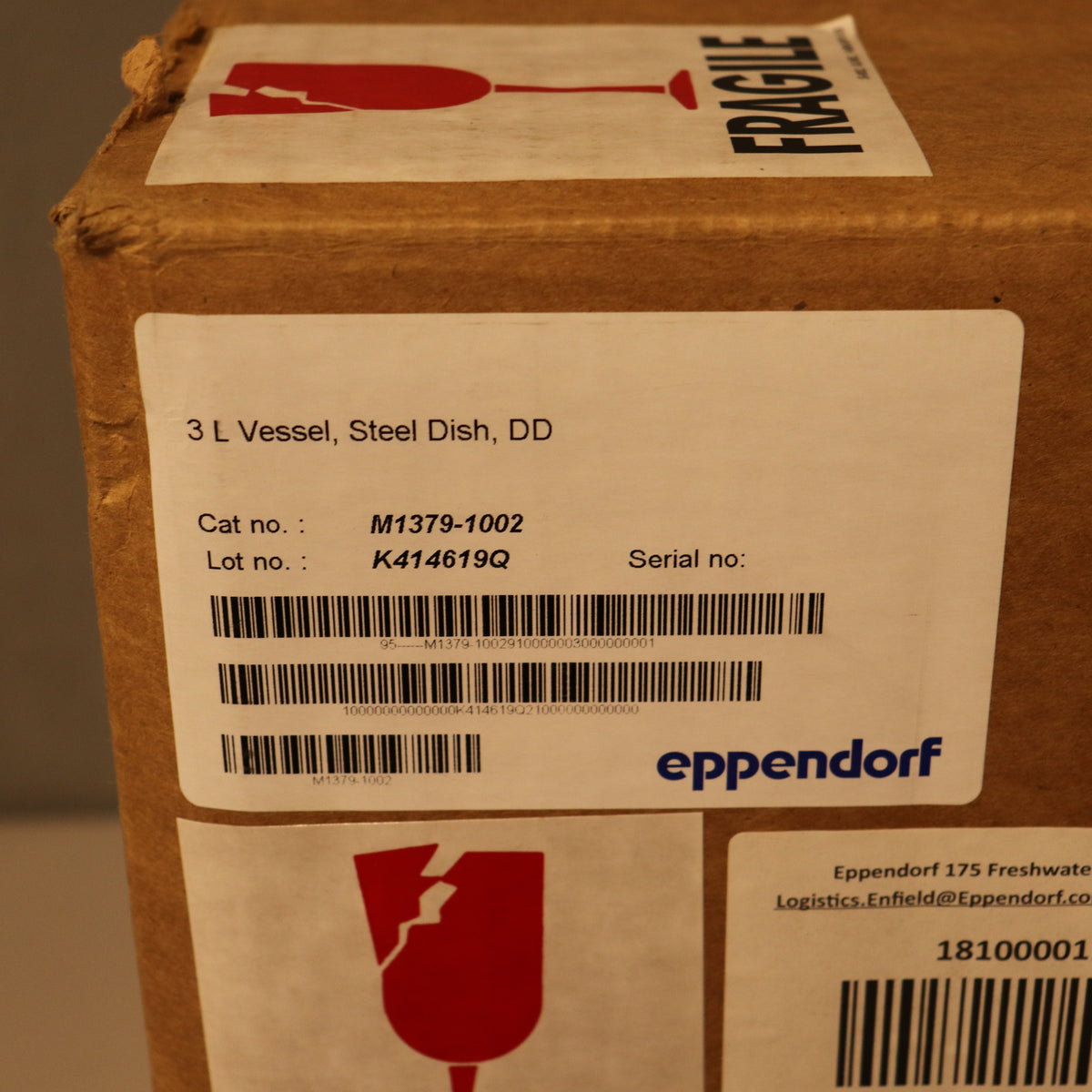 Eppendorf BioFlo 320 Glass Vessel Bioreactor 3L SS Dished Bottom M1379