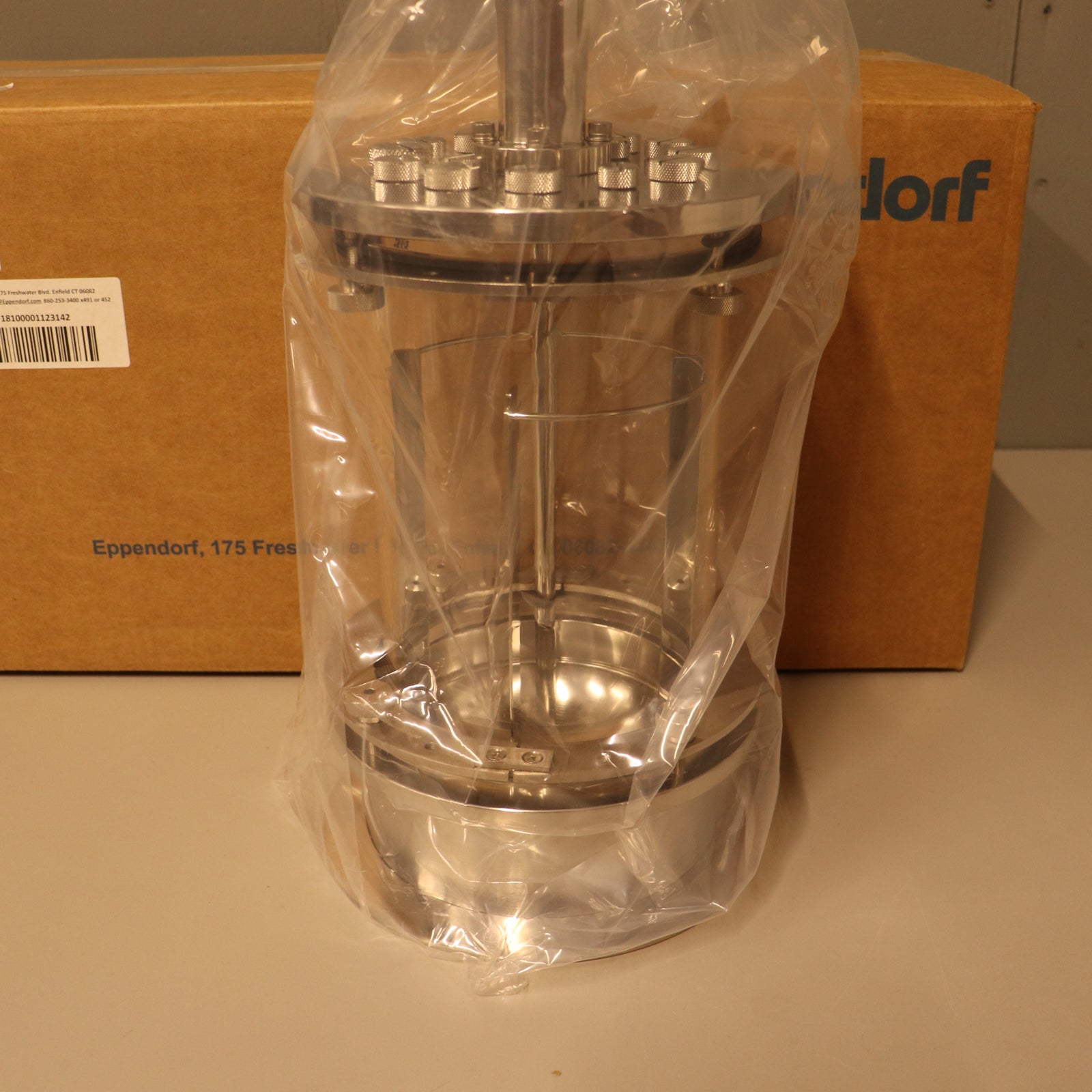 Eppendorf BioFlo 320 Glass Vessel Bioreactor 3L SS Dished Bottom M1379