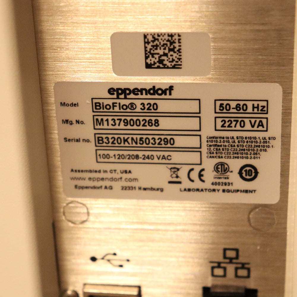 Eppendorf BioFlo 320 Bioprocess Control Station Fermenter Bioreactor