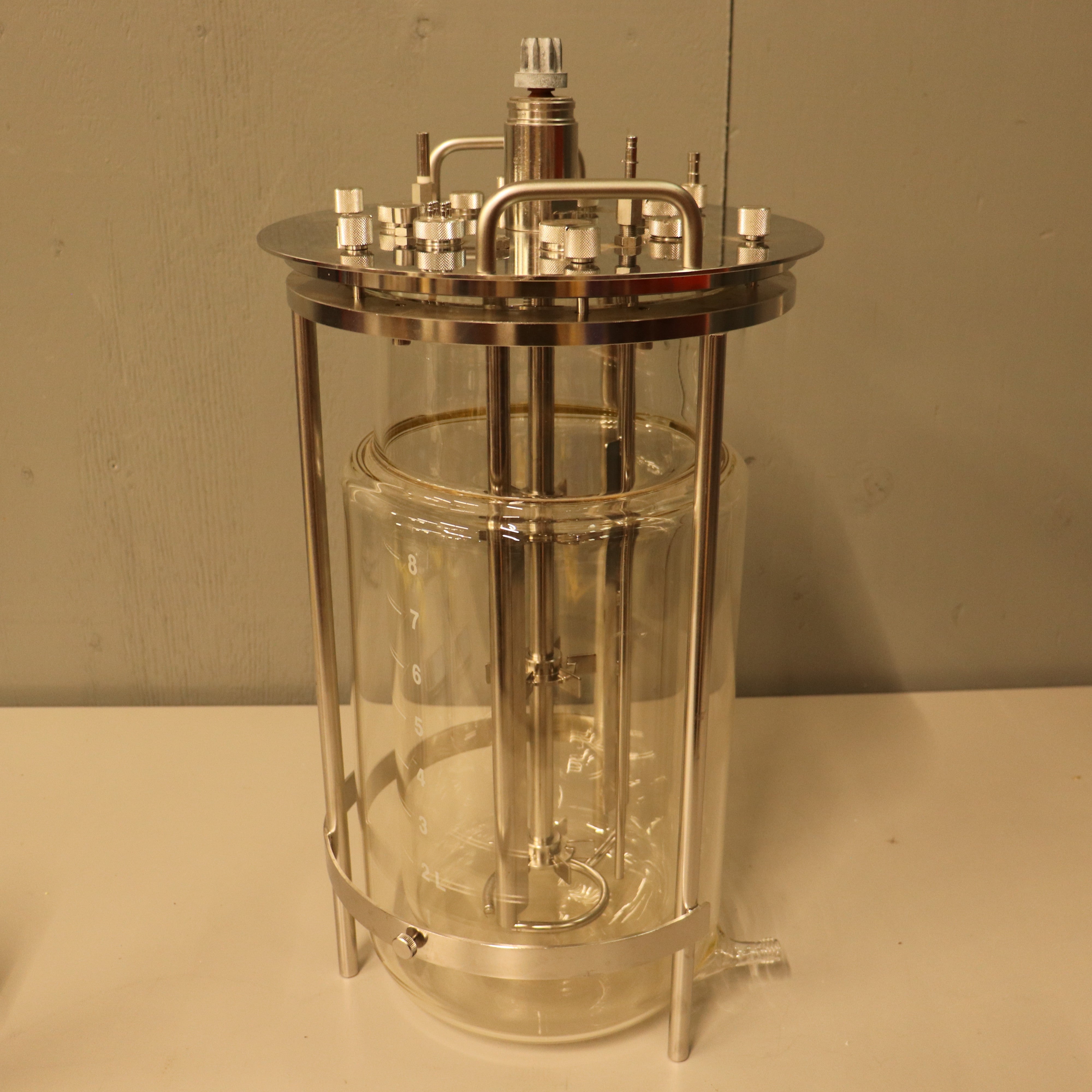 Sartorius Stedim 10L Jacketed Double Wall Glass Bioreactor Fermenter V