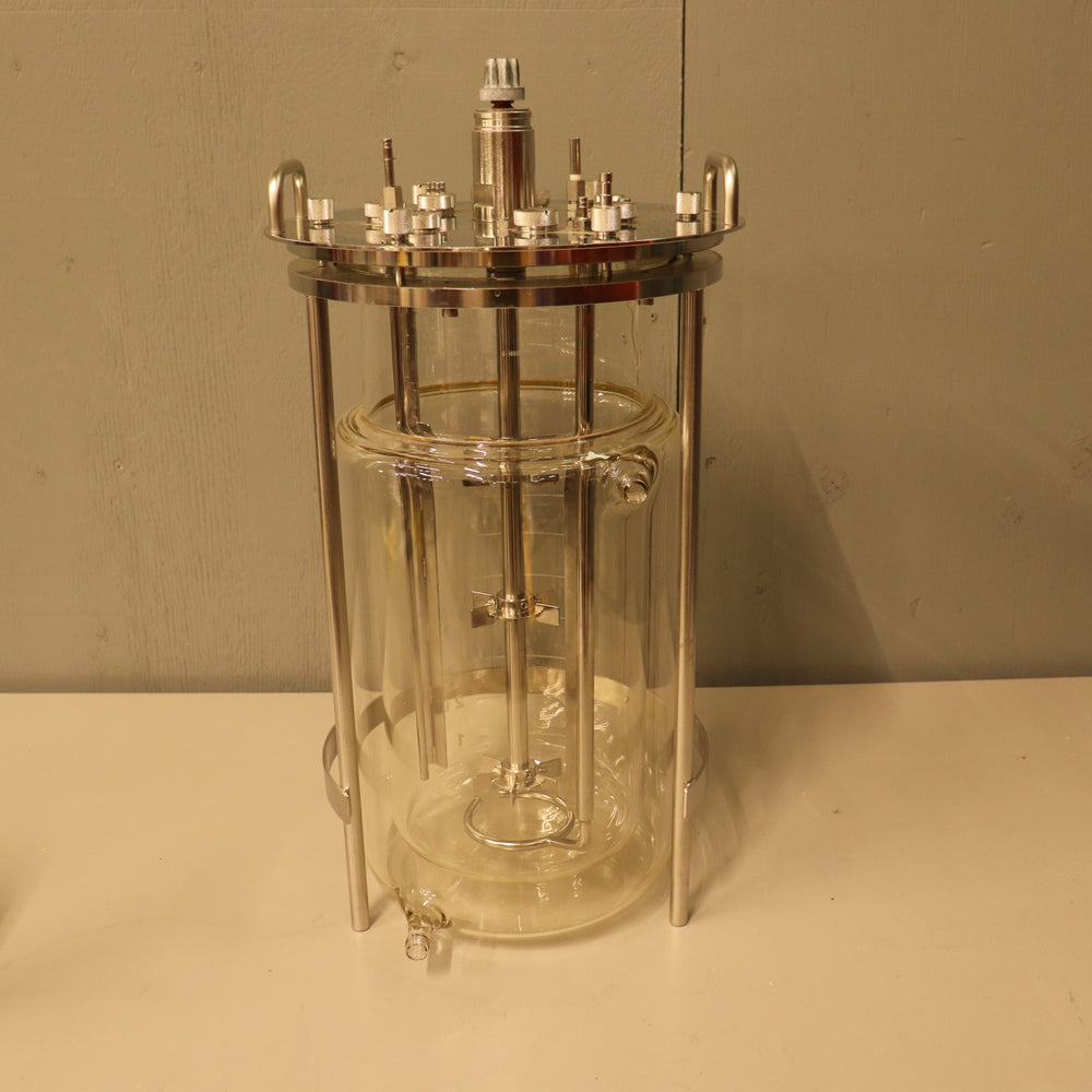 Sartorius Stedim 10L Jacketed Double Wall Glass Bioreactor Fermenter V