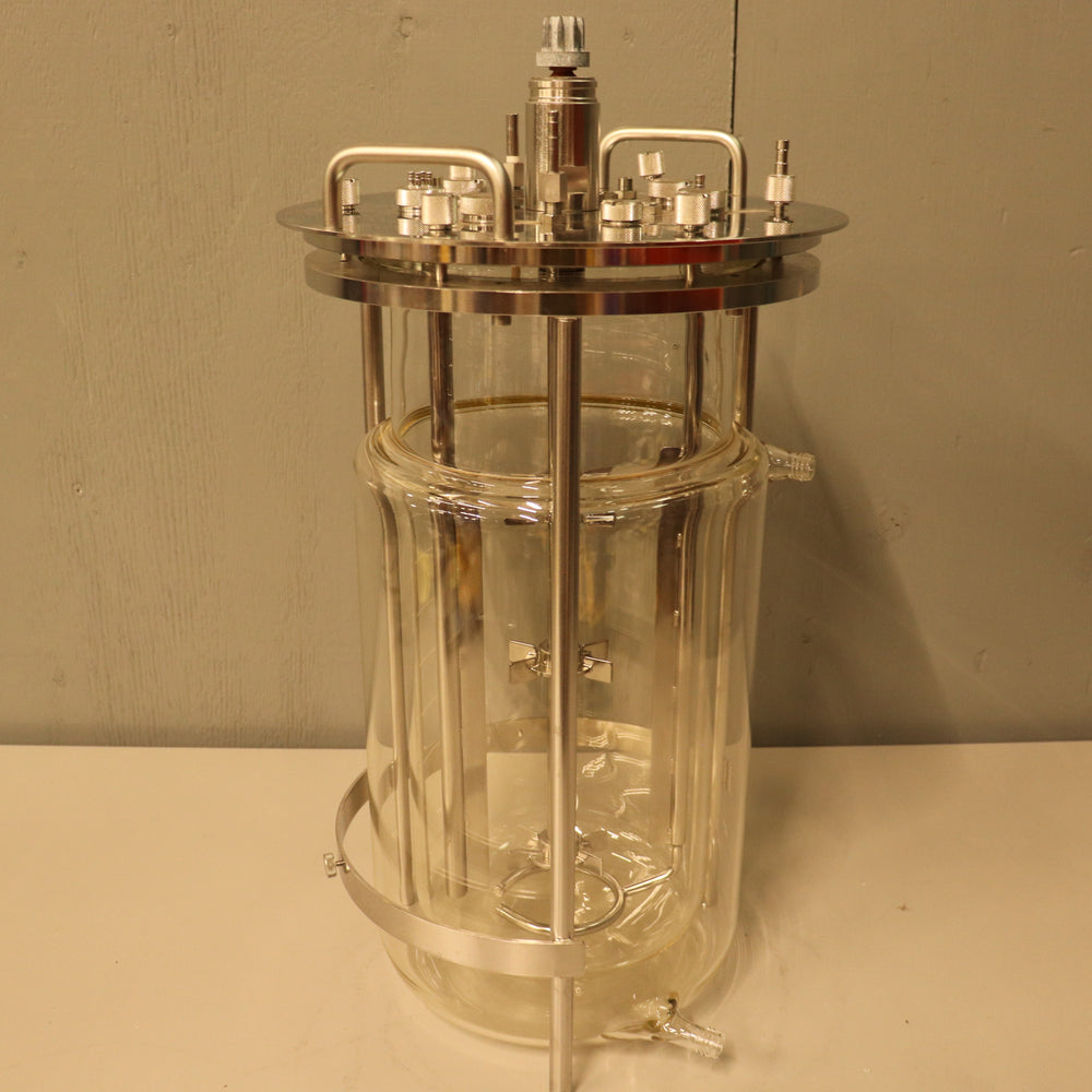 Sartorius Stedim 10L Jacketed Double Wall Glass Bioreactor Fermenter V