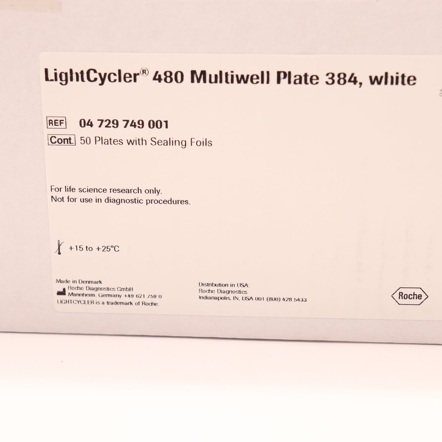 Roche LightCycler 480 Multiwell Plate 384, White W/ Sealing Foils 0472
