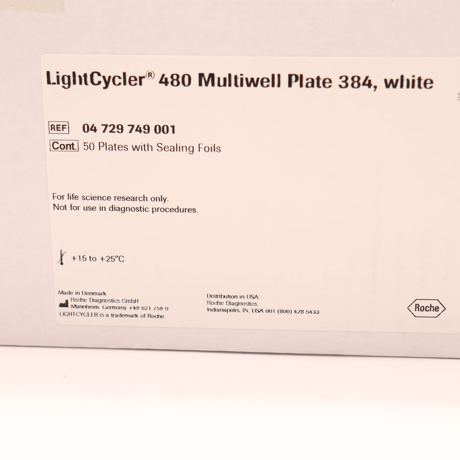 Roche LightCycler 480 Multiwell Plate 384, White W/ Sealing Foils 0472