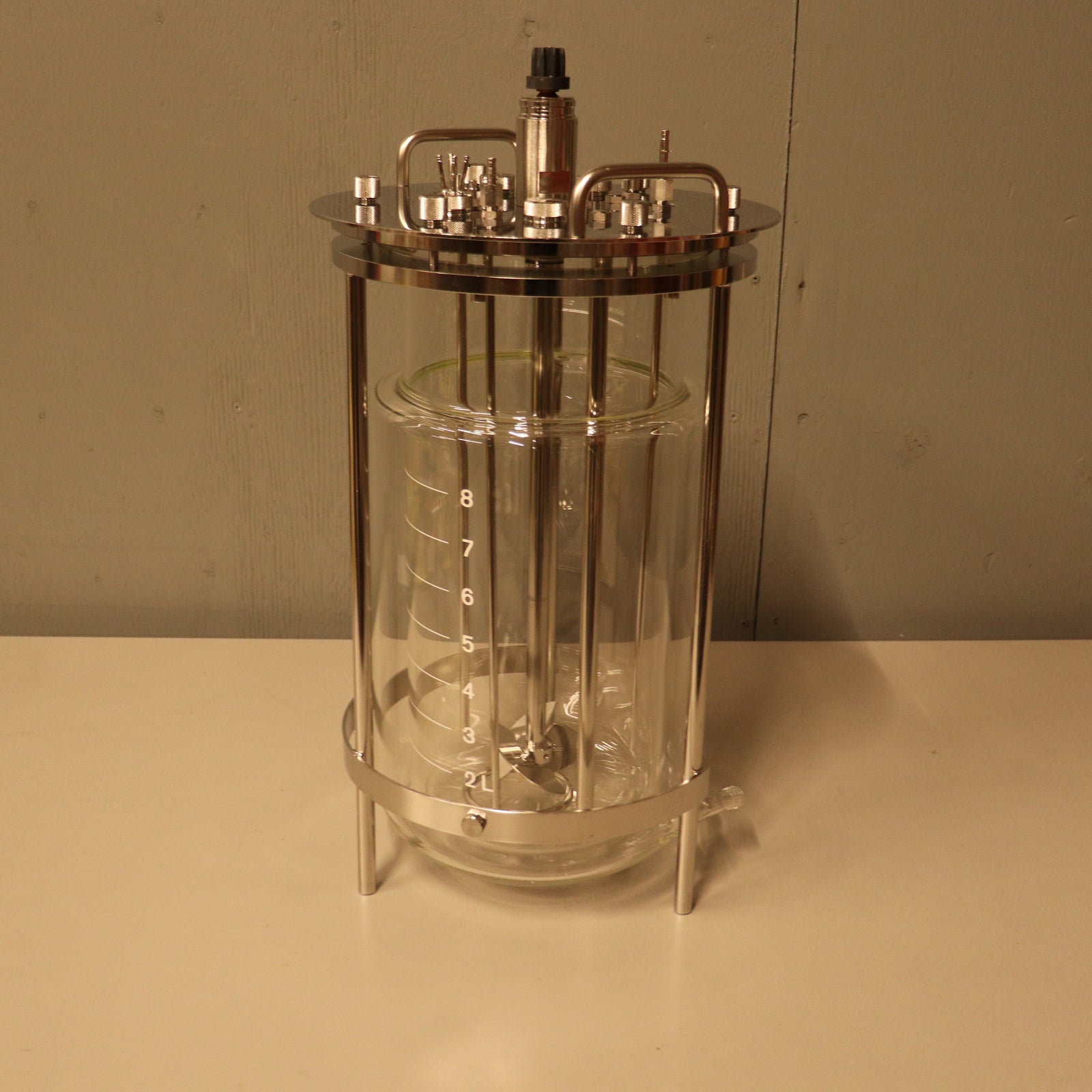 Sartorius Stedim 10L Jacketed Double Wall Glass Bioreactor Fermenter V