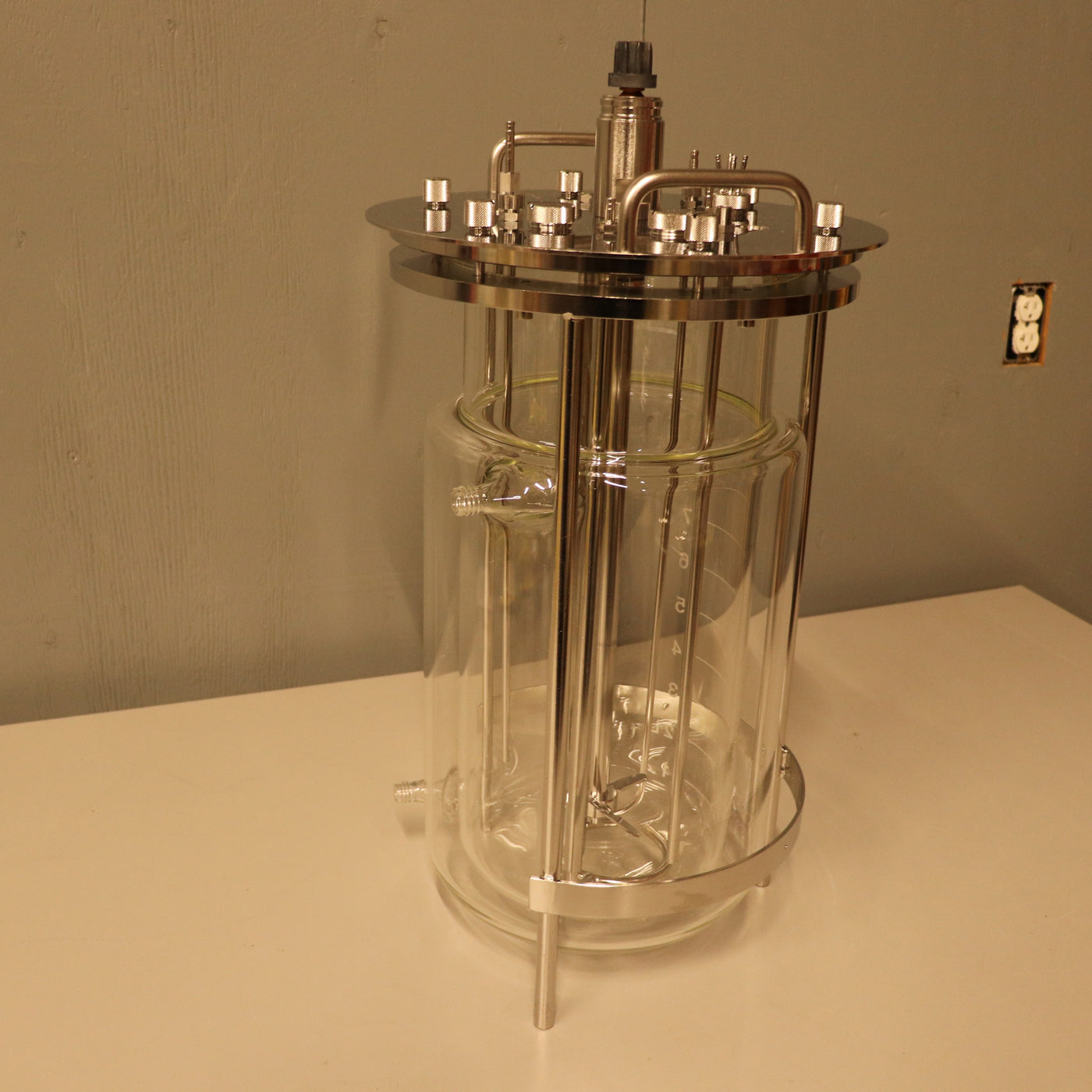 Sartorius Stedim 10L Jacketed Double Wall Glass Bioreactor Fermenter V