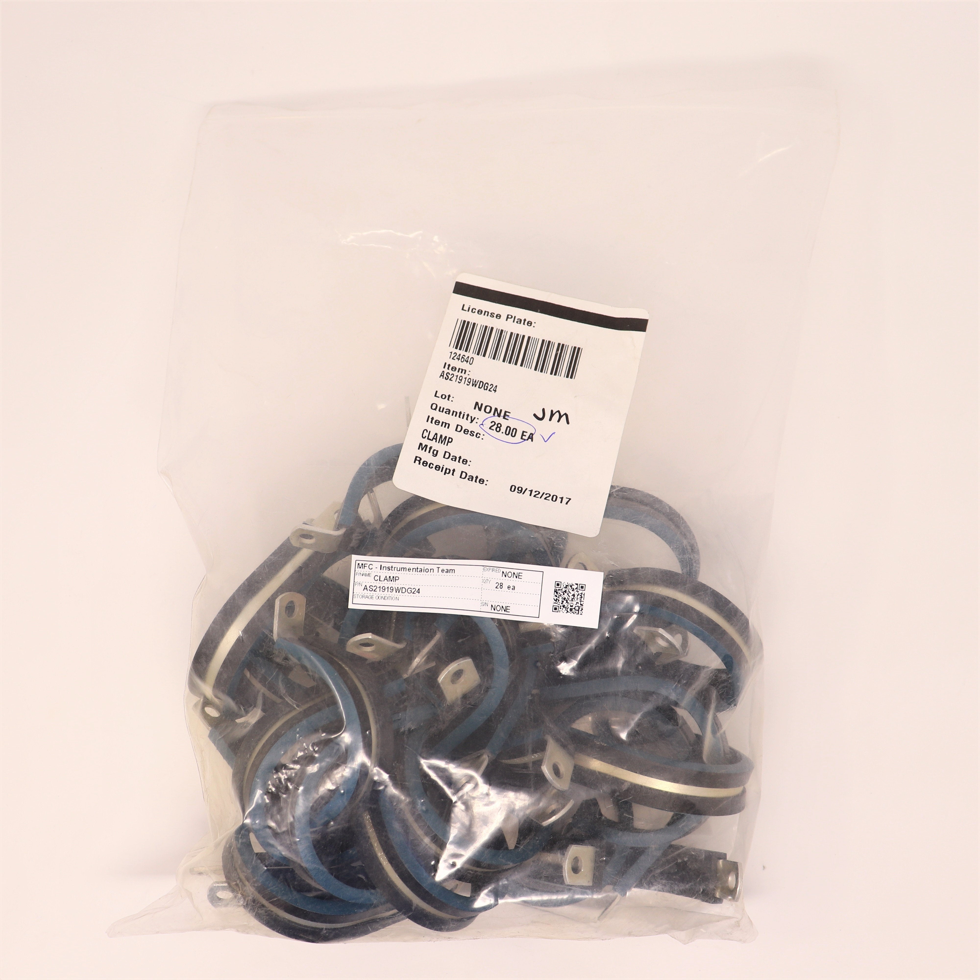 28 Pack JM 13/64" Rubber Chloroprene Clamp AS21919WDG24