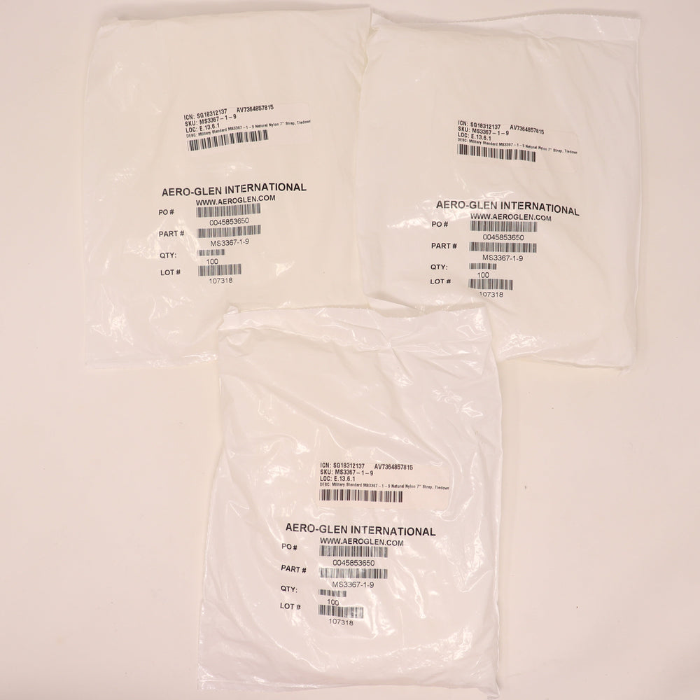 300 Pack Aero Glen Cable Tie MS3367-1-9