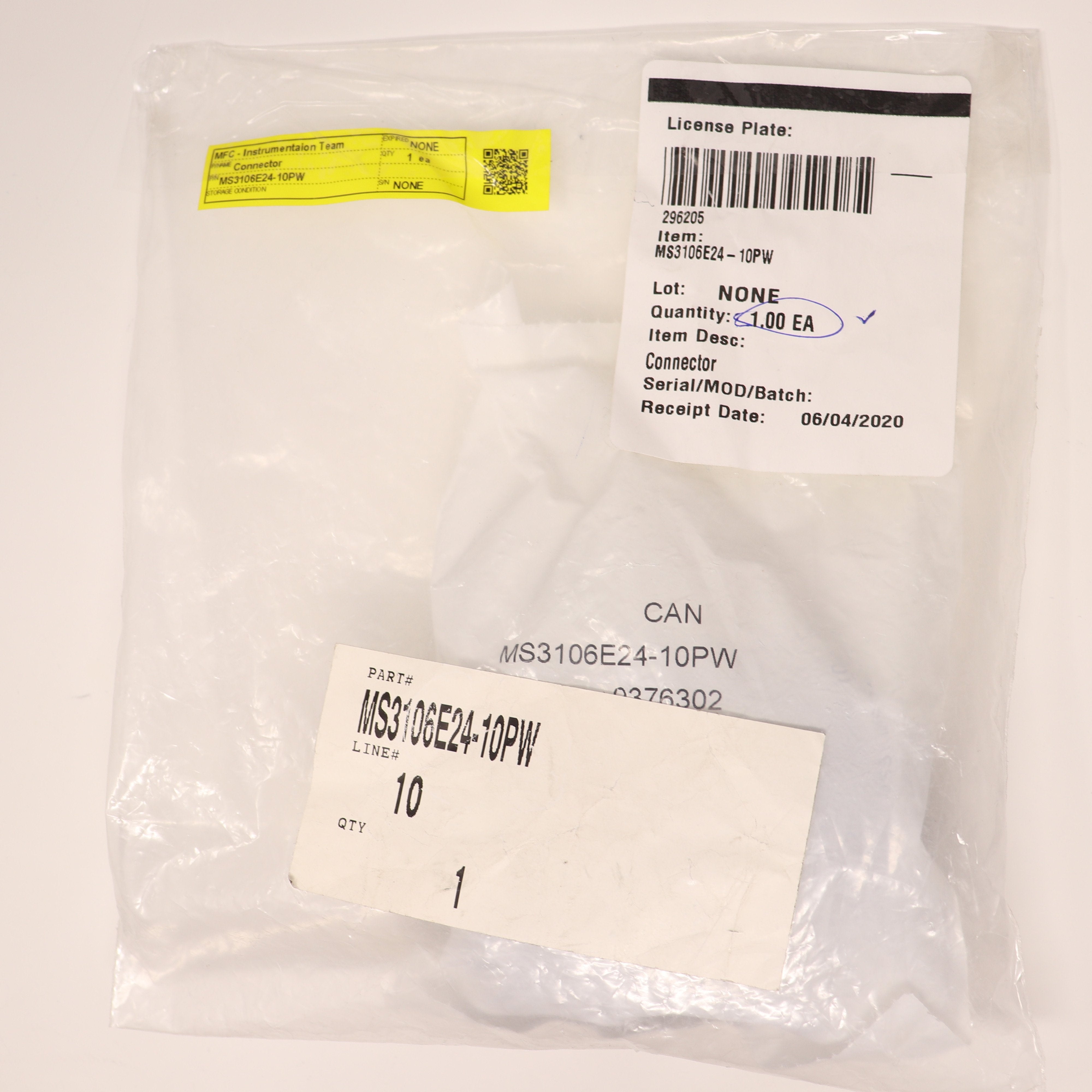 ITT Cannon Connector MS3106E24-10PW
