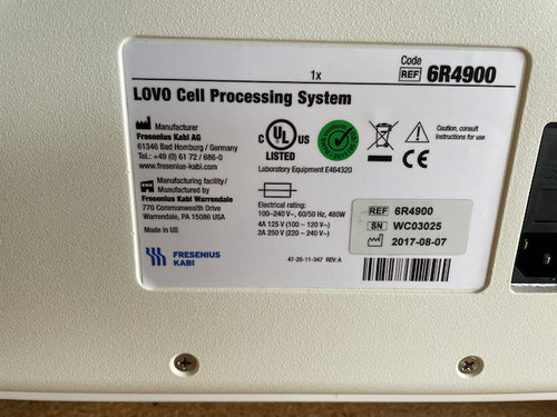 Fresenius Kabi Lovo Automated Cell Processing System 6R4900