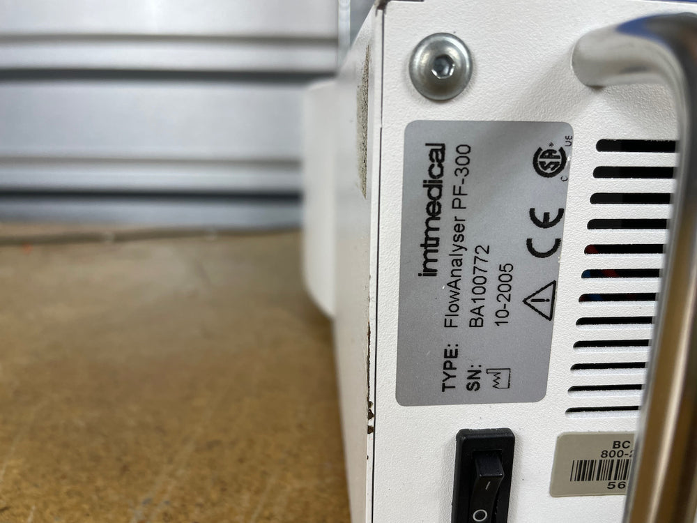 IMT Medical PF-300 Gas Flow Analyzer Ventilator Calibrator Tester