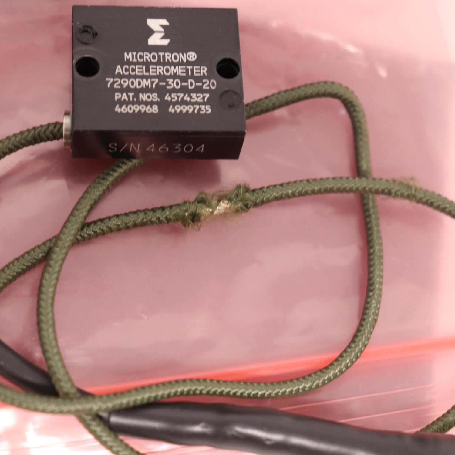 Lot of (4) PCB Endevco Meggitt Accelerometer 7290DM7-30-D-20