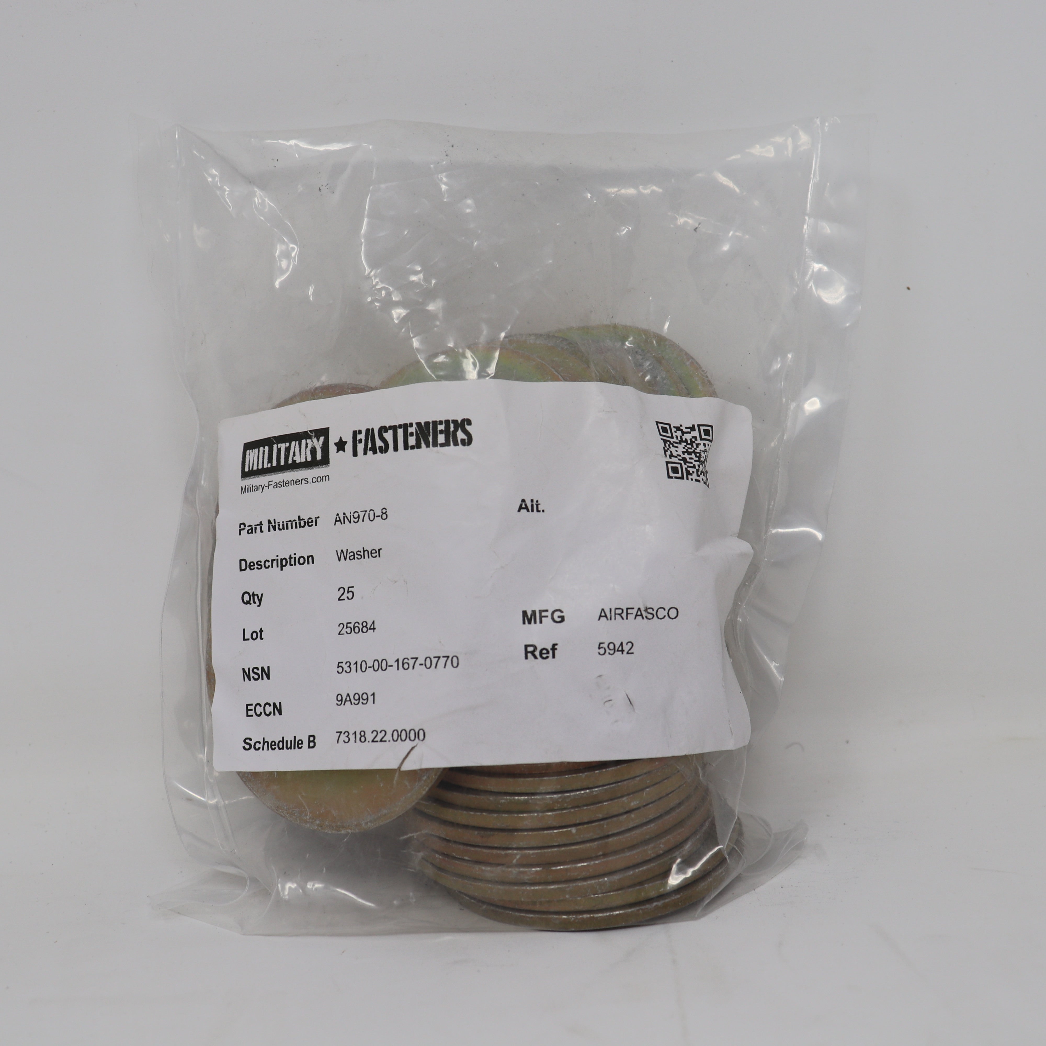 Military Fasteners Cadmium Plated Steel Washer Aeronautical AN970