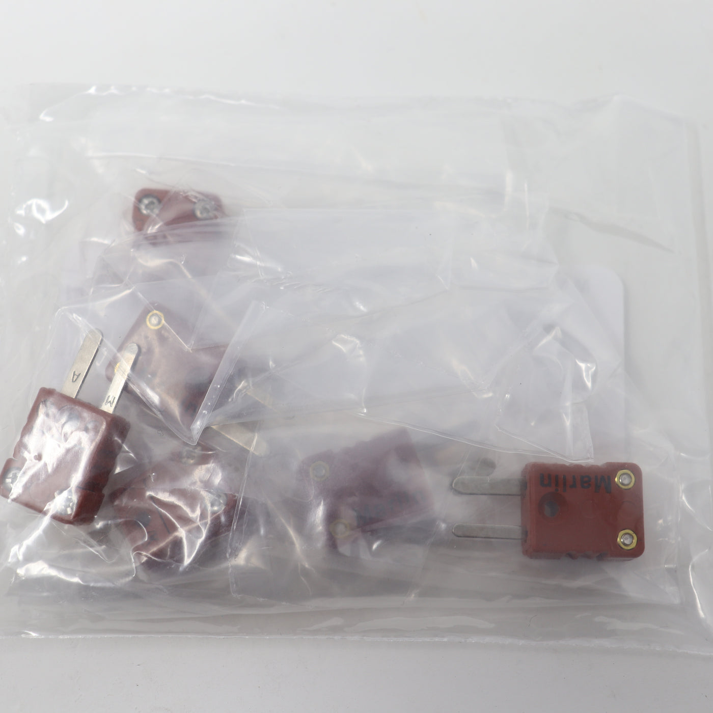 6-Pack Marlin 2 Pole Mini Plug Type K Red High Temp HT 1360-K