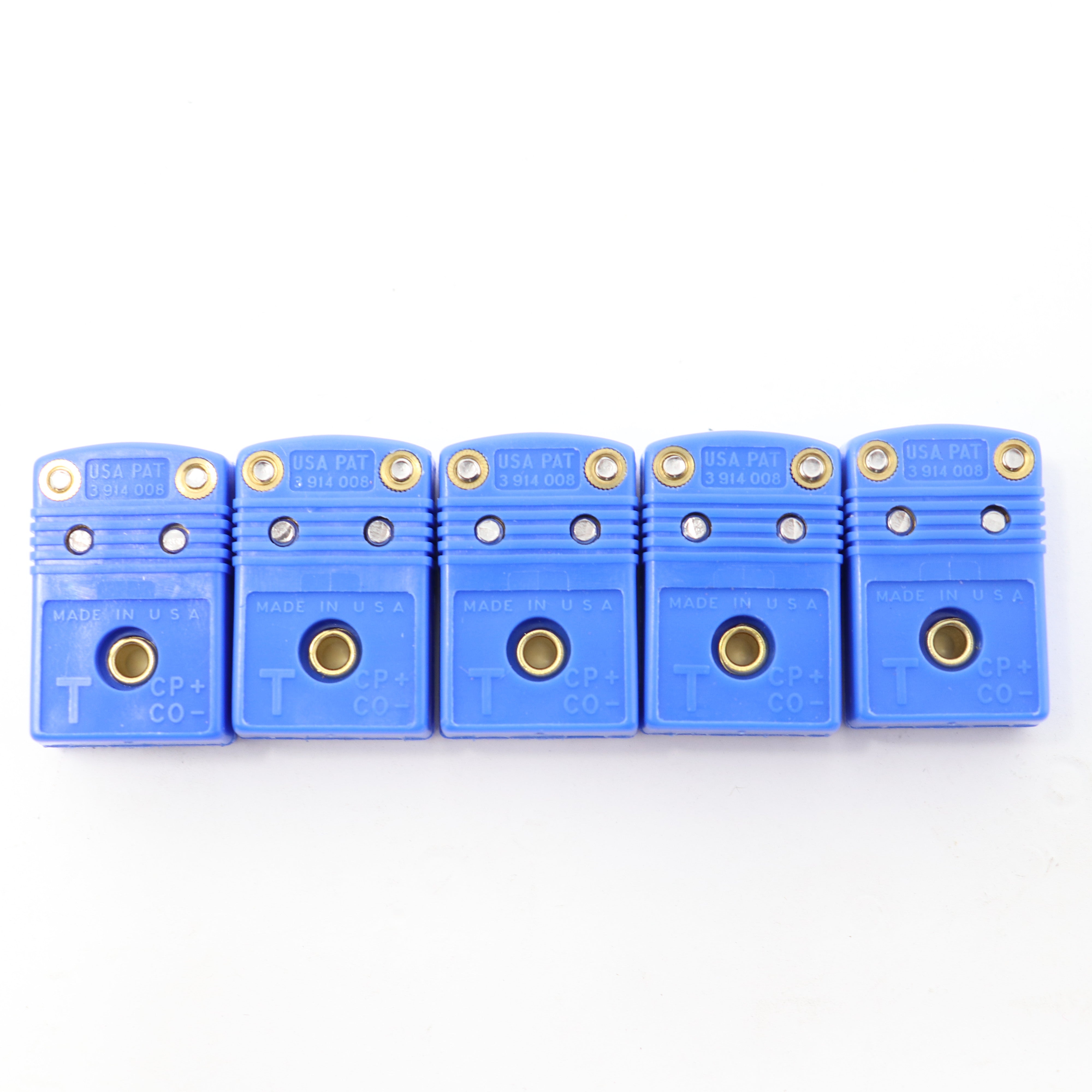 5-Pack Omega 2 Pole Mini Jack Type T Blue SMPW-T-F