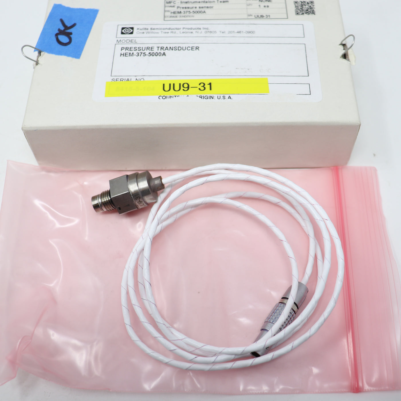 Kulite Miniature High Temperature Pressure Transducer HEM-375-5000A