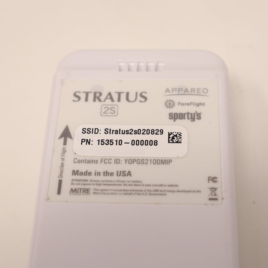 Appareo Stratus 2S Portable ADS-B Receiver with Suction Mount & Charge