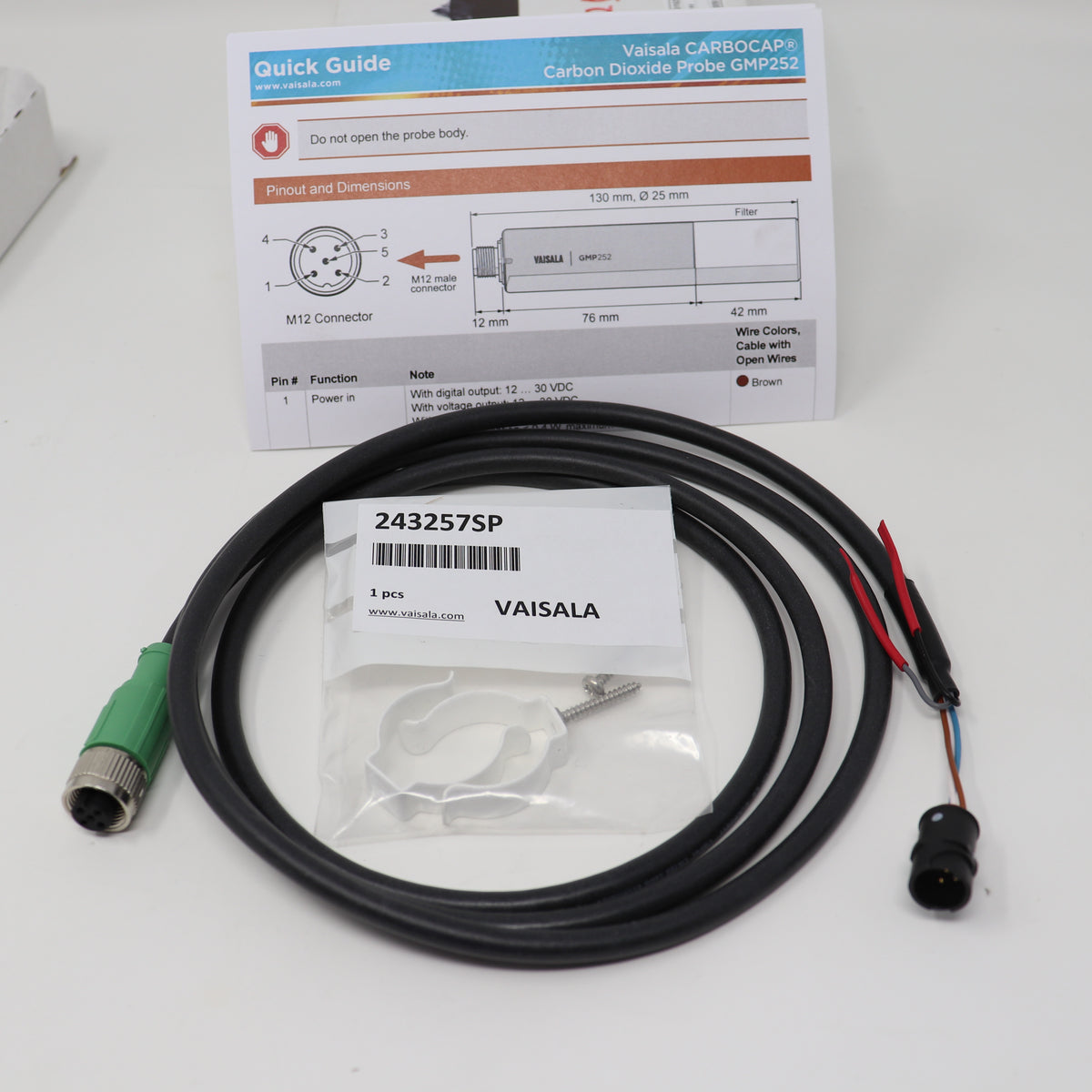 Vaisala 0-10,000ppm 0-10V CO2 Probe w/ Cable GMP252 15C0B1C1
