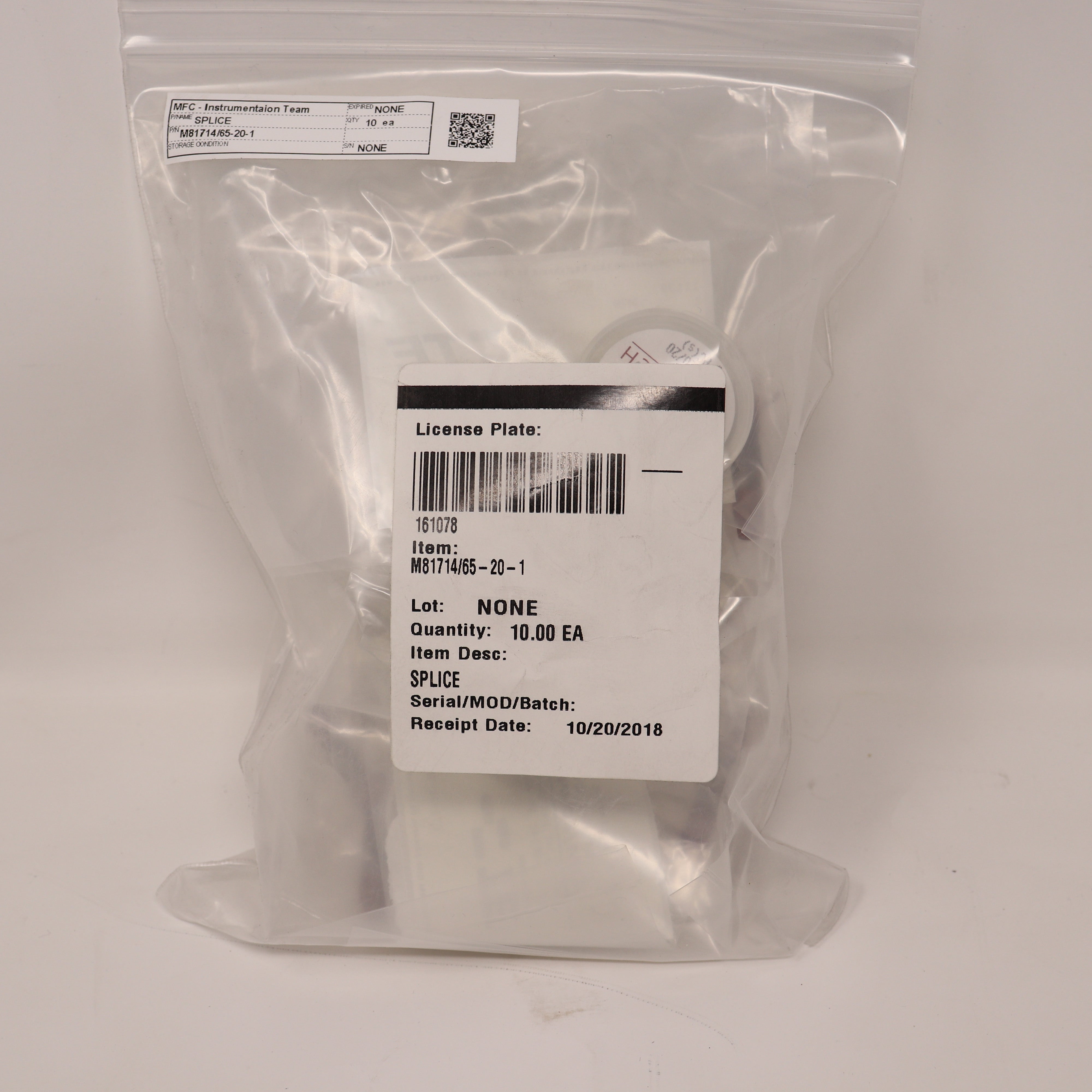 (10) Pack TE Connectivity In-Line Junction Module Splice M81714/65-20-