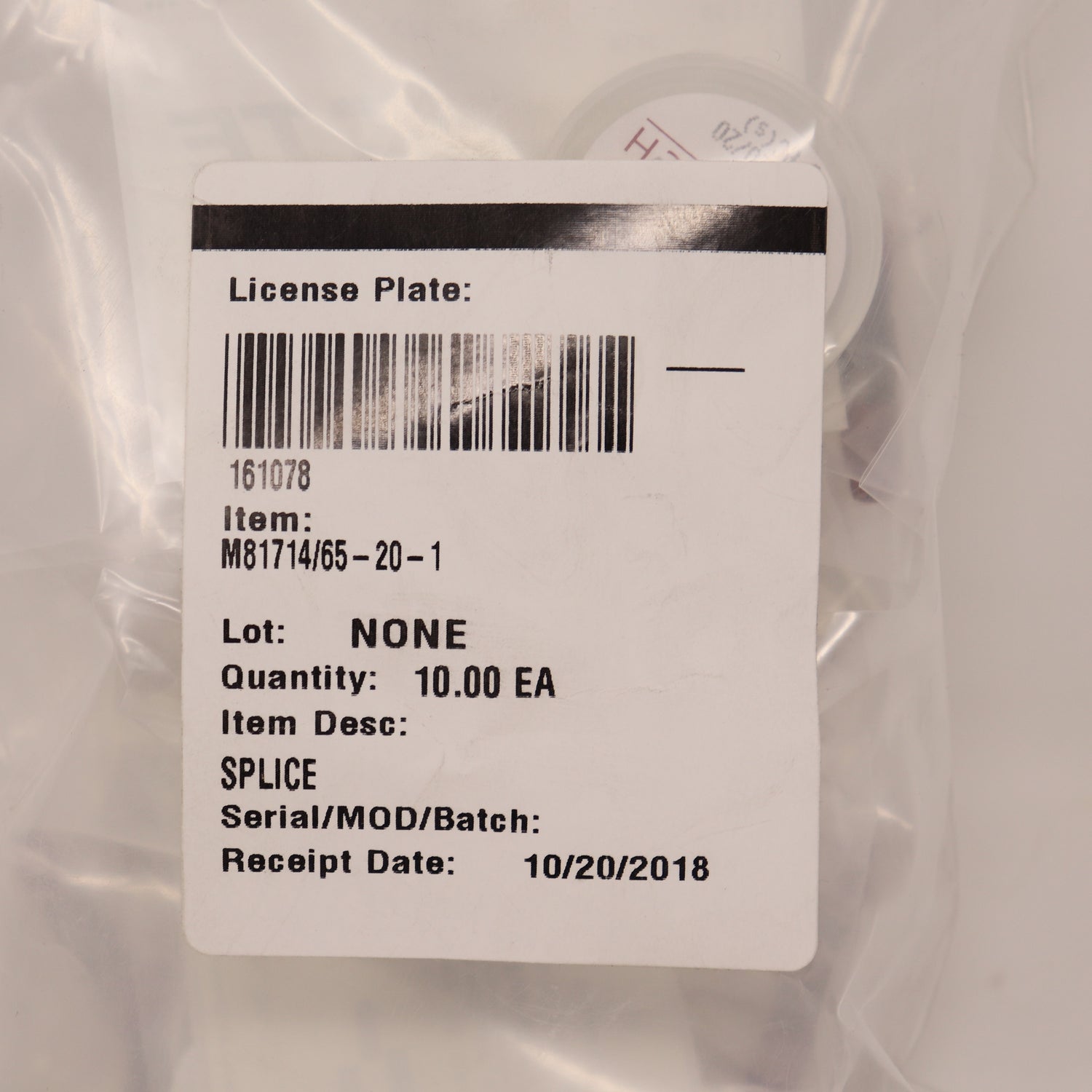 (10) Pack TE Connectivity In-Line Junction Module Splice M81714/65-20-