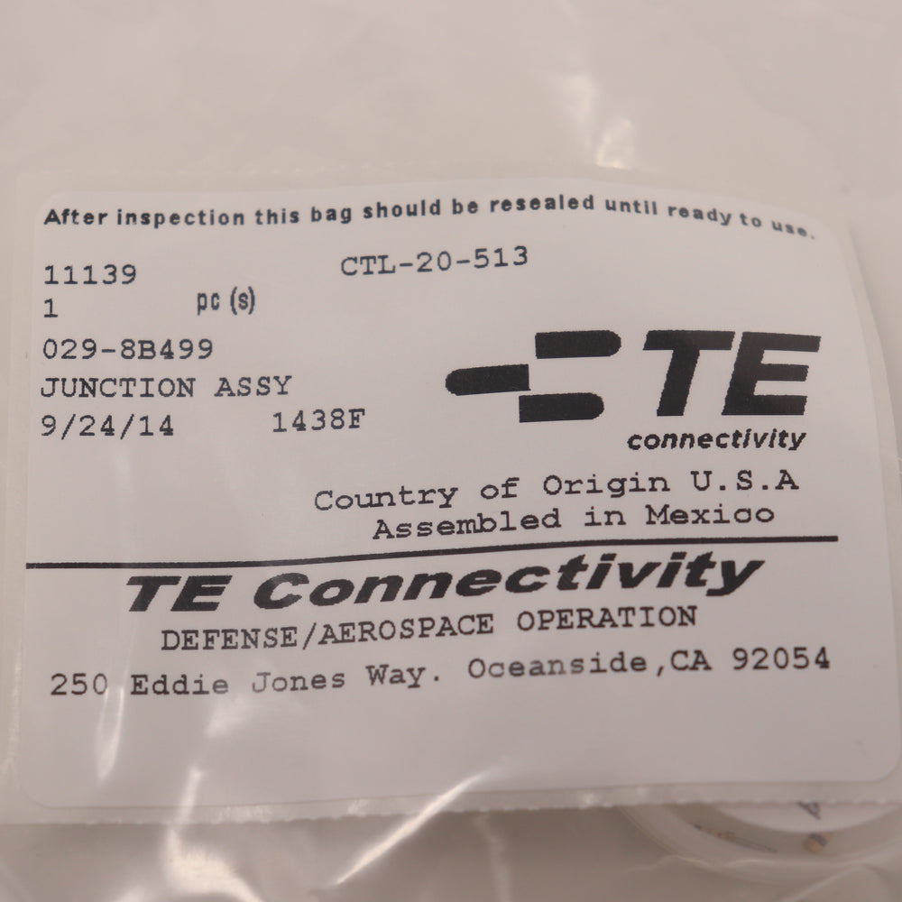 (10) Pack TE Connectivity In-Line Junction Module Splice M81714/65-20-