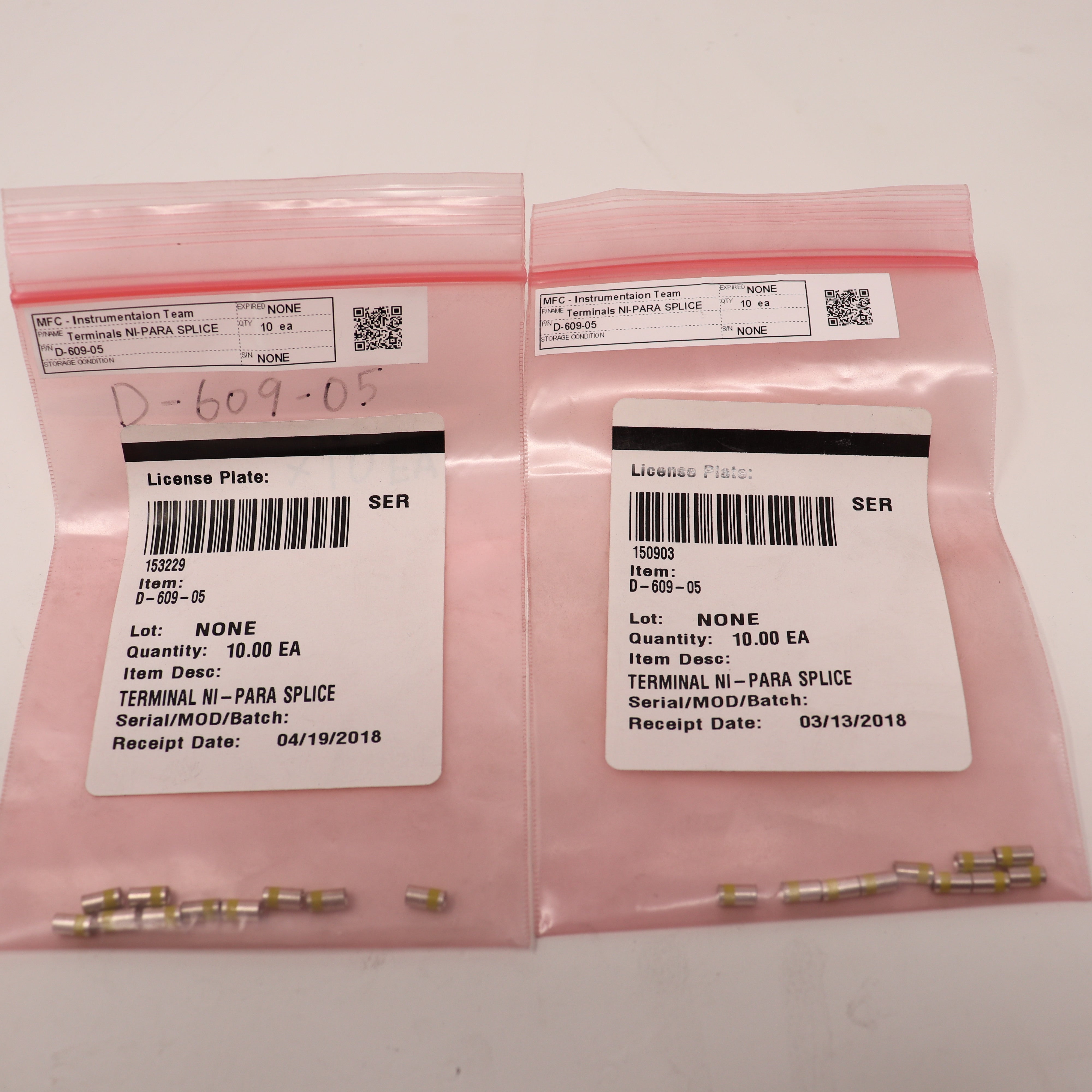 (20) TE Connectivity Butt Splice D-609-05