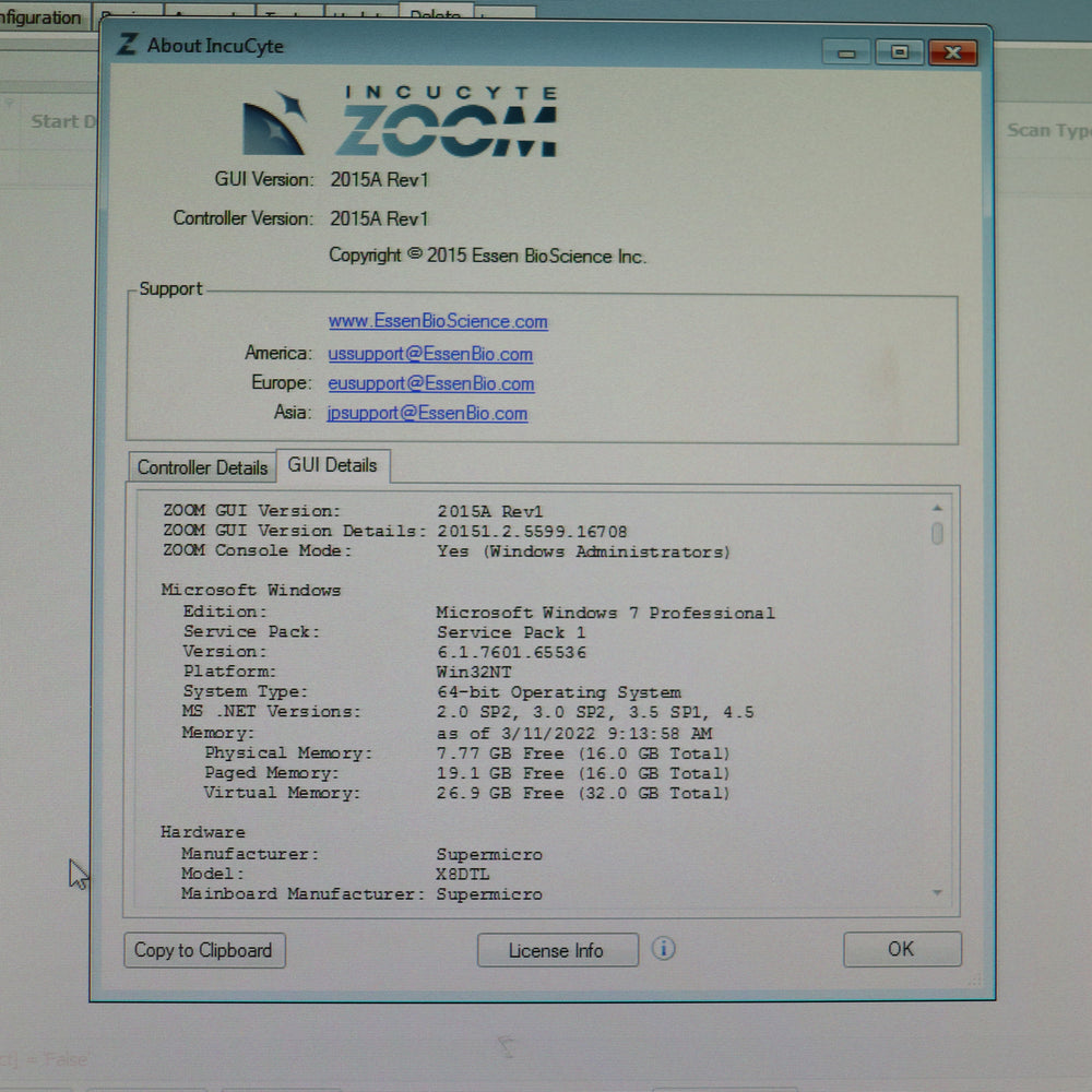 Essen Bioscience IncuCyte Zoom Live-Cell Analysis System