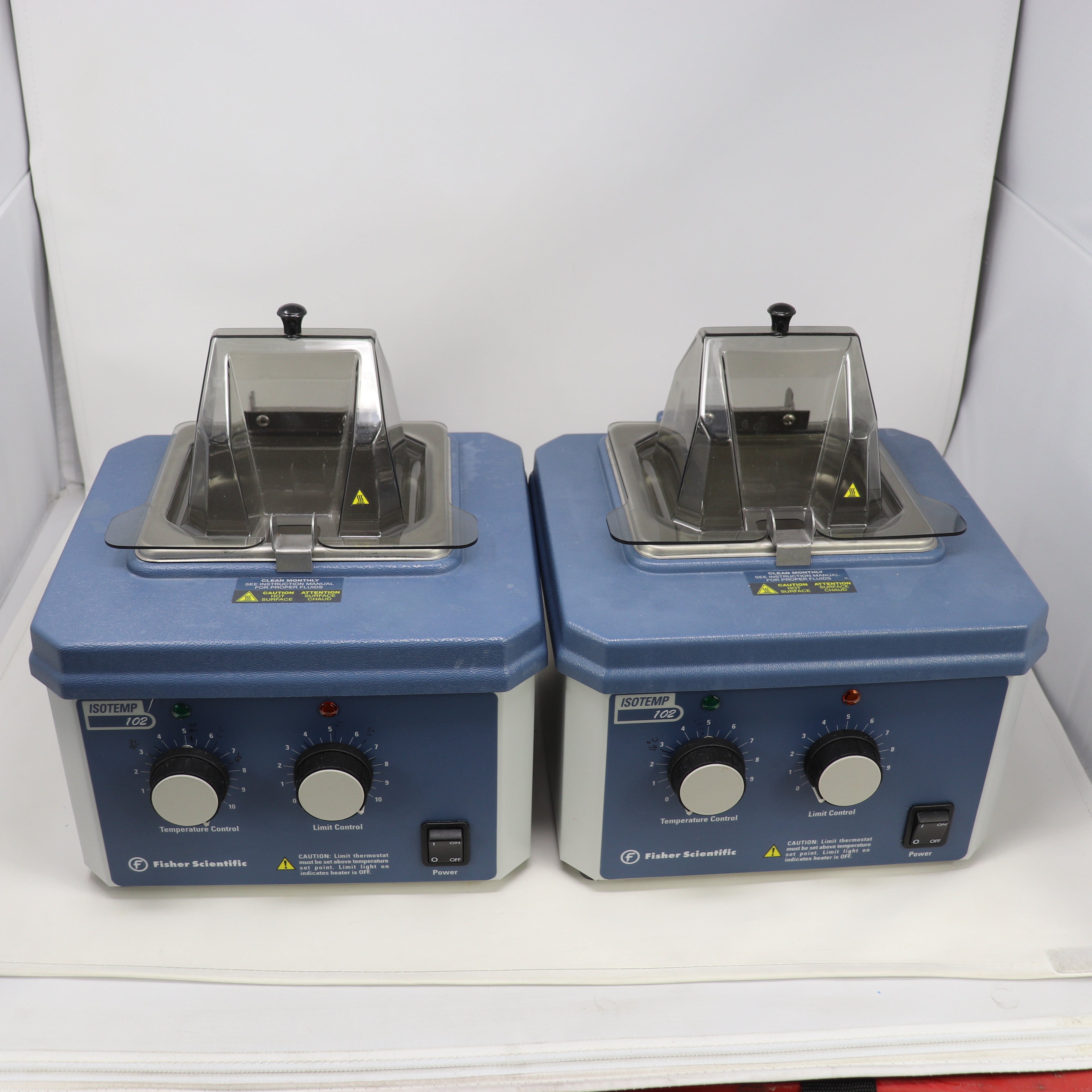 Lot of (2) Fisher Scientific Isotemp 102 Water Baths 15-460-2