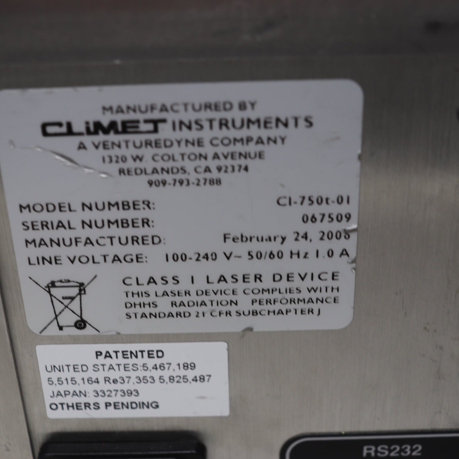 Climet CI-750t Airborne Particle Counter 750t