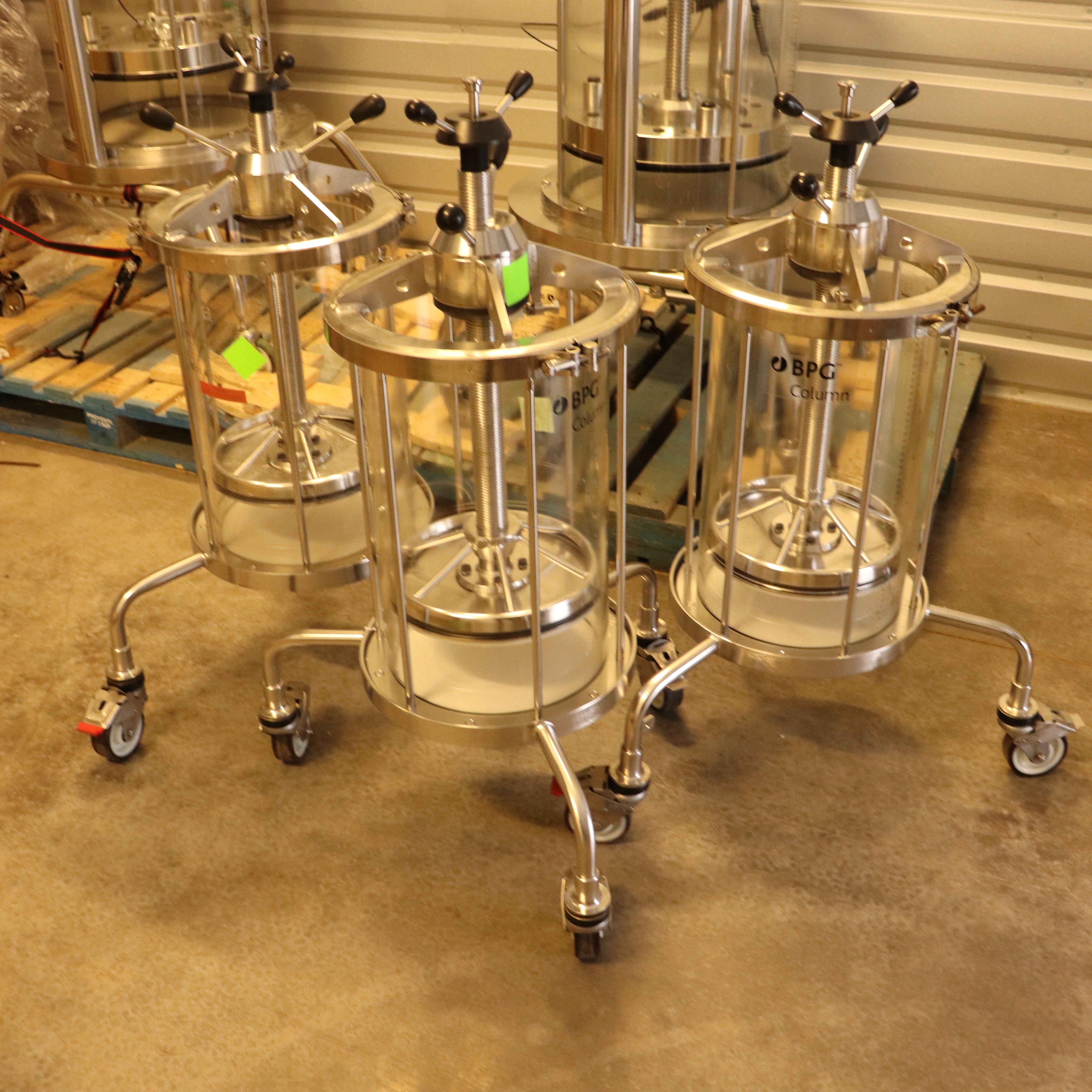 Lot of (3) Cytiva GE BPG Glass Chromatography Column 34L 300/500