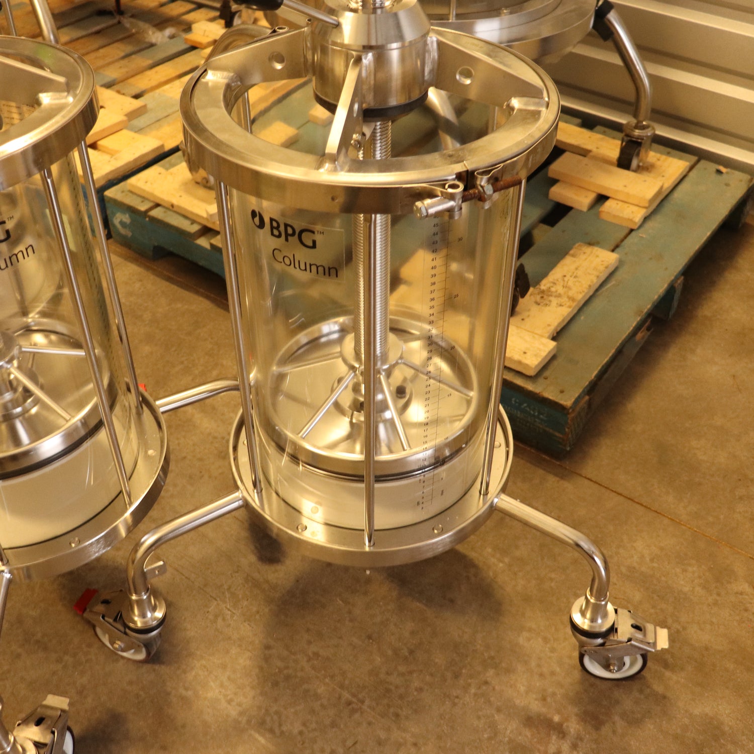 Lot of (3) Cytiva GE BPG Glass Chromatography Column 34L 300/500