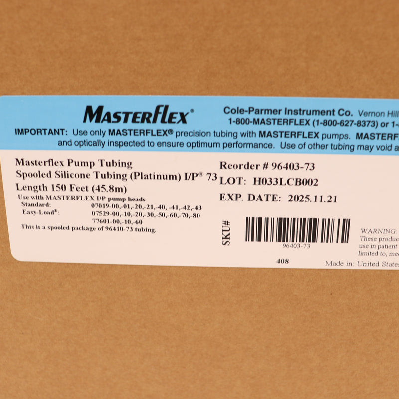 Masterflex Precision Peristaltic Pump Tubing I/P 26 73 82