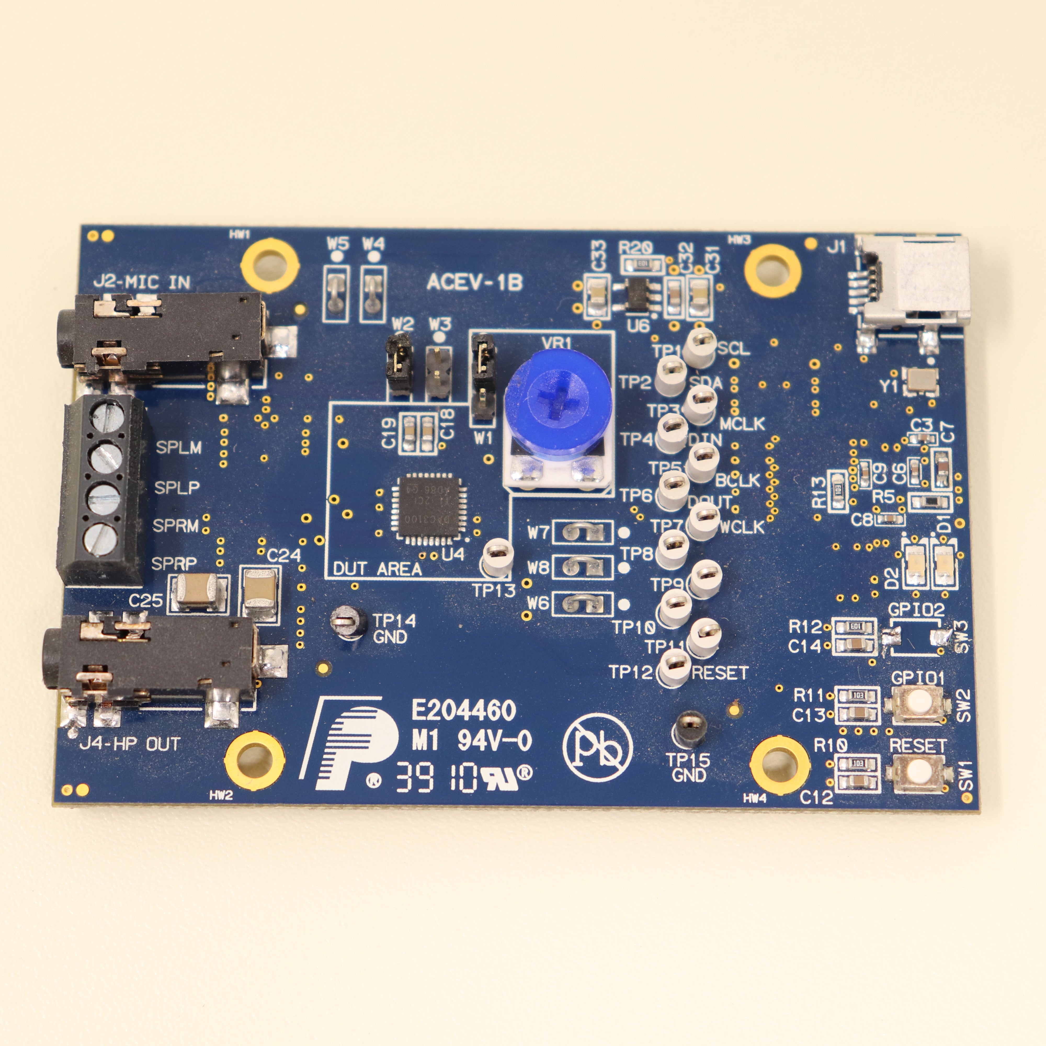 Texas Instruments TI TLV320DAC3120EVM-U Audio Evaluation Board for the